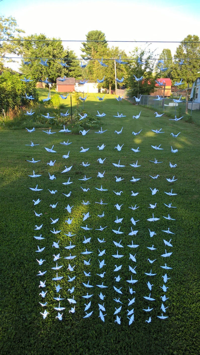 500 Origami Paper Canes Garland-origami Cranes on | Etsy