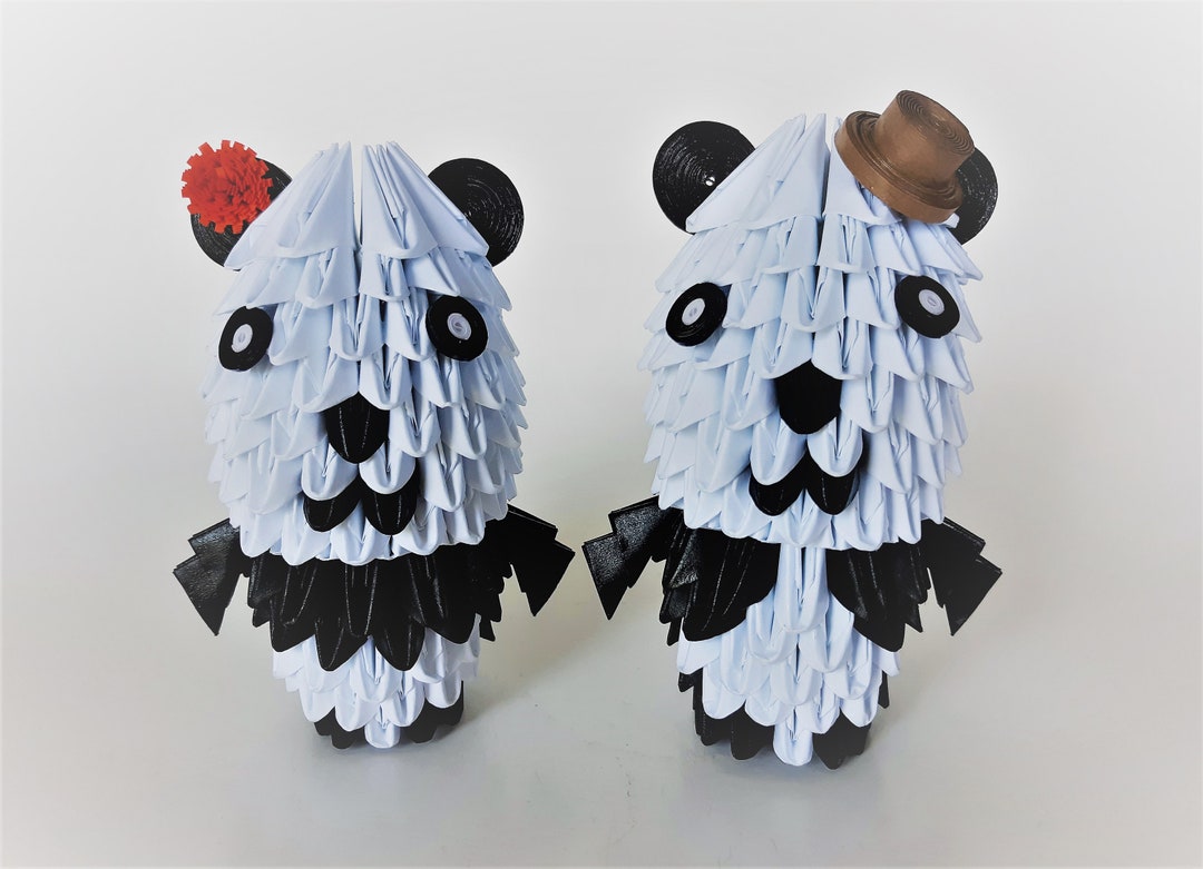 Cute Panda Bear, Cute 3D Origami Panda Bear, Mr and Mrs Panda bear ...