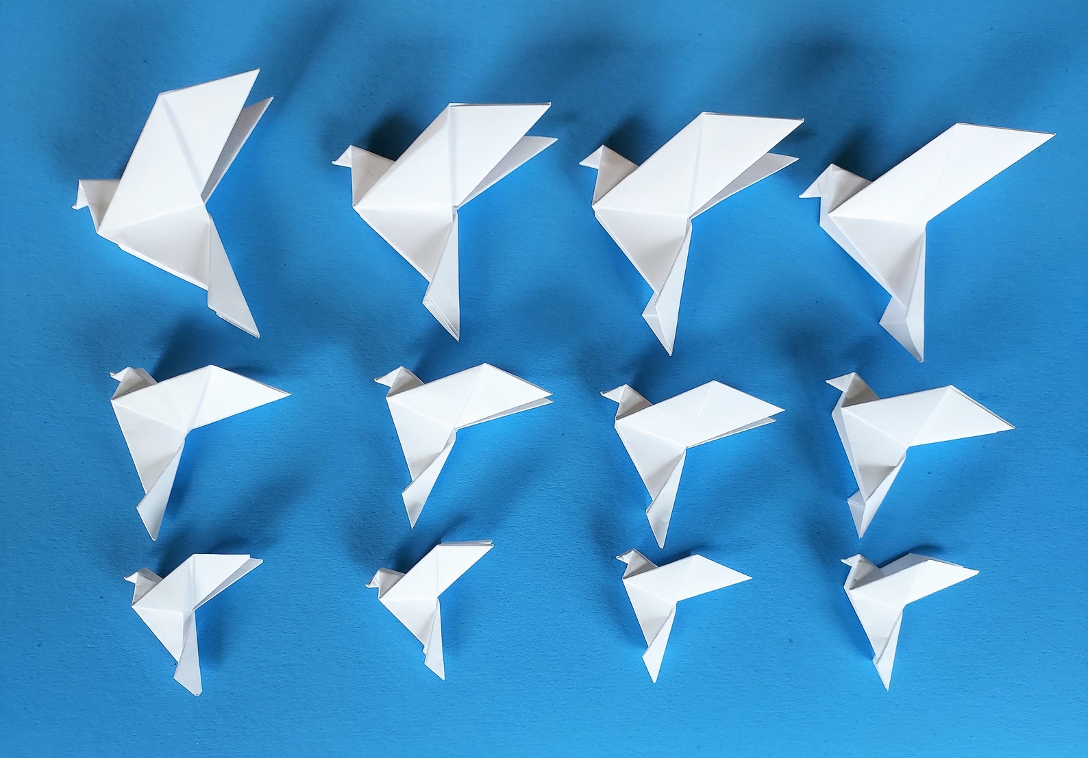 100 Origami White Dove, White Origami Paper Dove, Origami Birds - Etsy