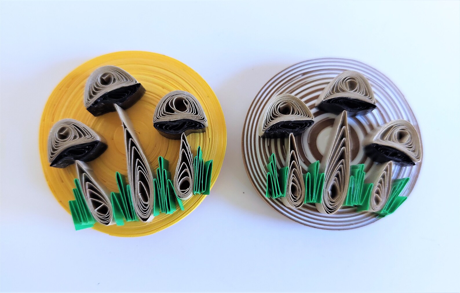 Quilling Mushroom Magnets Mushroom Art Magnets Mushroom - Etsy