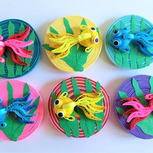 Quilling Fish Magnet, Goldfish Magnet, Fish Fridge Magnet, Goldfish Art ...