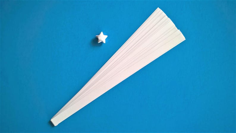 White : Lucky Star Paper Strips 100 - Etsy