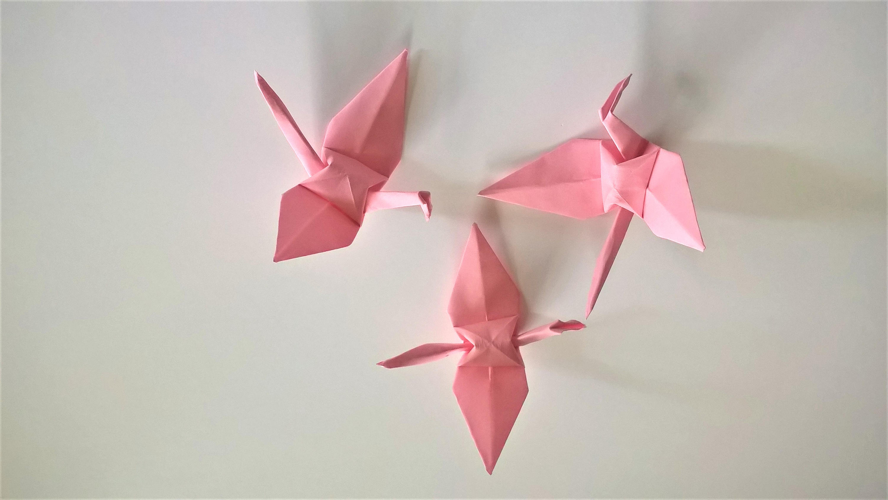 100 Pastel Pink Origami Paper Cranes 3.5 Wedding | Etsy