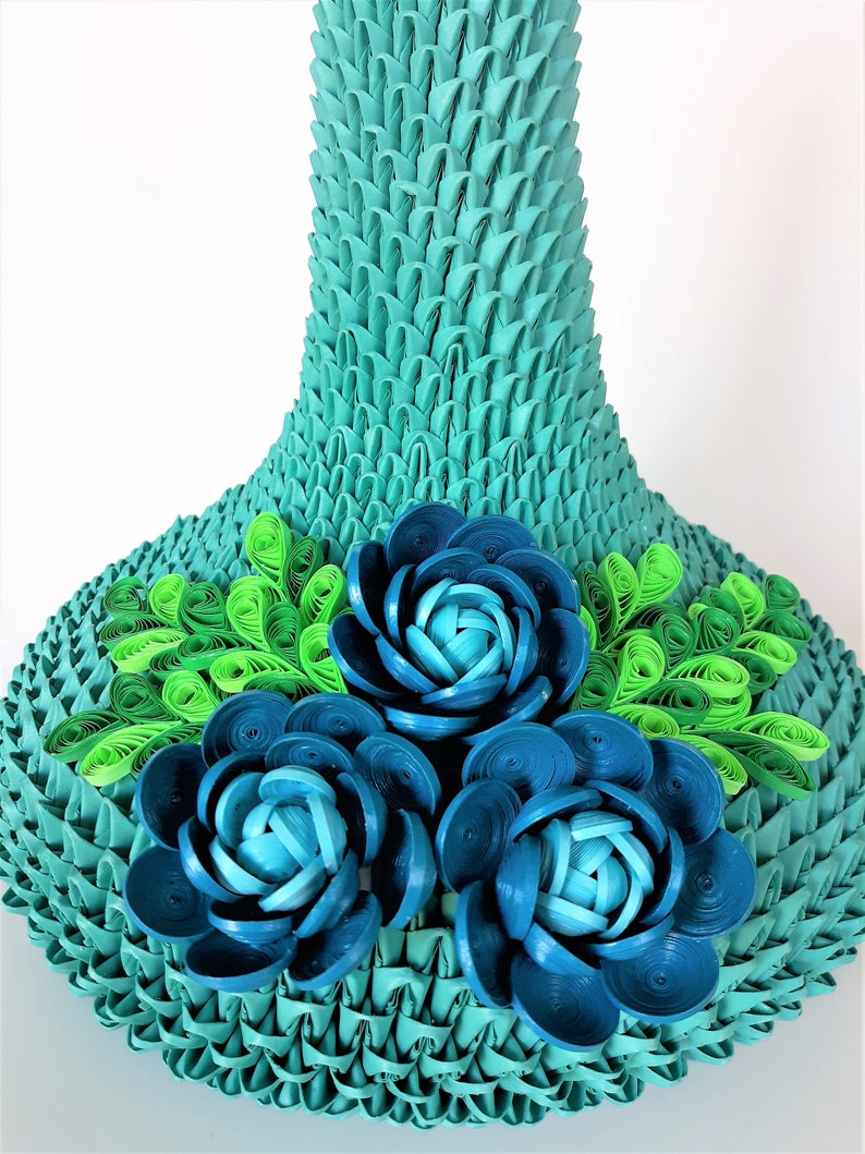 3D Origami Vase 3D Origami Flower Vase Handmade Origami | Etsy