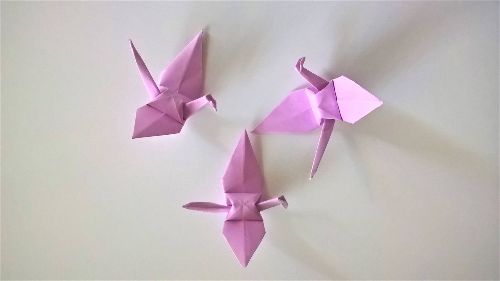 100 Light Purple Origami Paper Cranes 3.5 Wedding - Etsy