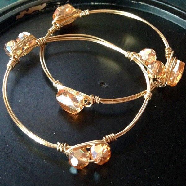 Wire Wrapped Bangle - Etsy