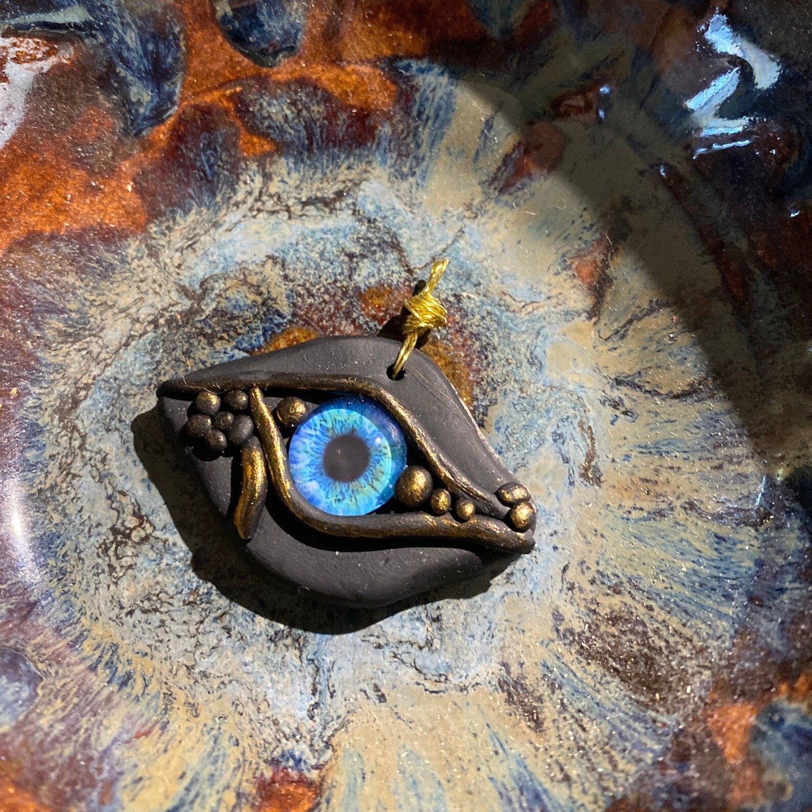 Evil Eye Protective Necklace, Blue Eye of Horace, Mal De Ojo, Nazar - Etsy