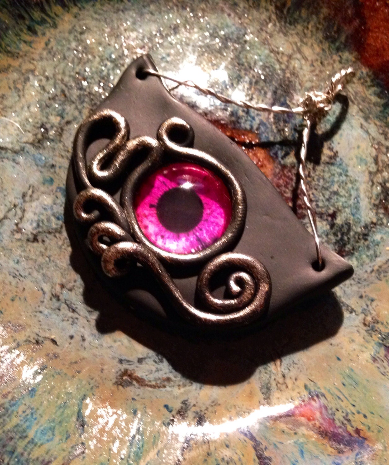 Evil Eye Talisman Necklace Half Moon Third Eye Good Luck - Etsy UK