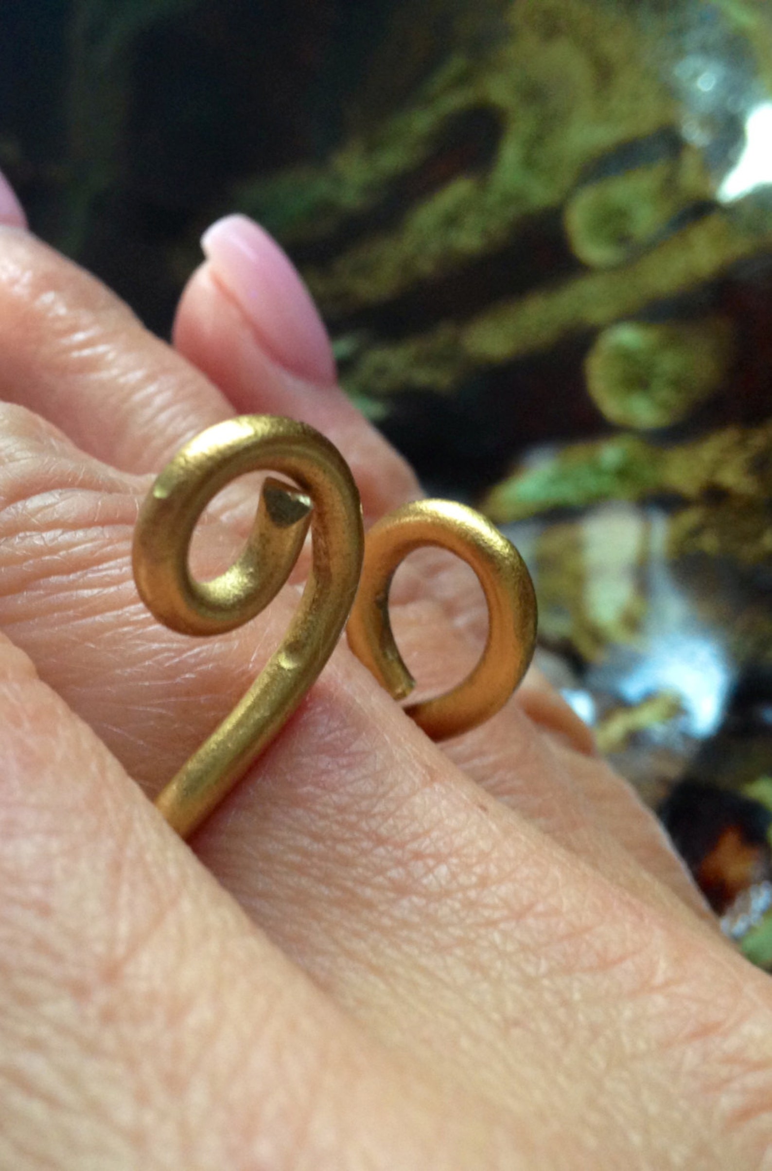 Gold Finish Freeform Ring - Etsy
