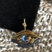 Evil Eye Talisman Necklace Blue Eye With Gold Accents Ooak - Etsy