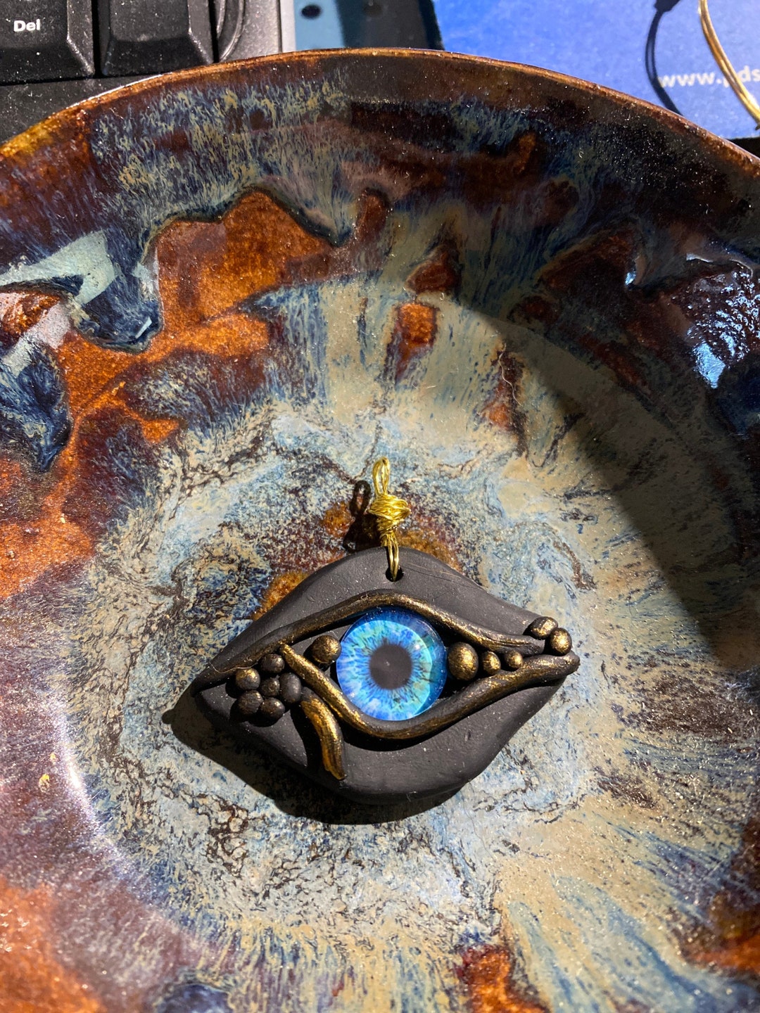 Evil Eye Protective Necklace, Blue Eye of Horace, Mal De Ojo, Nazar - Etsy