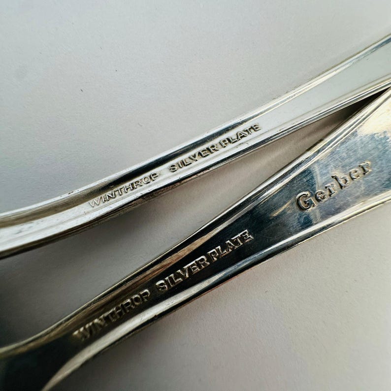 Vintage Gerber Baby Advertising Baby Spoon Set Marked Winthrop ...