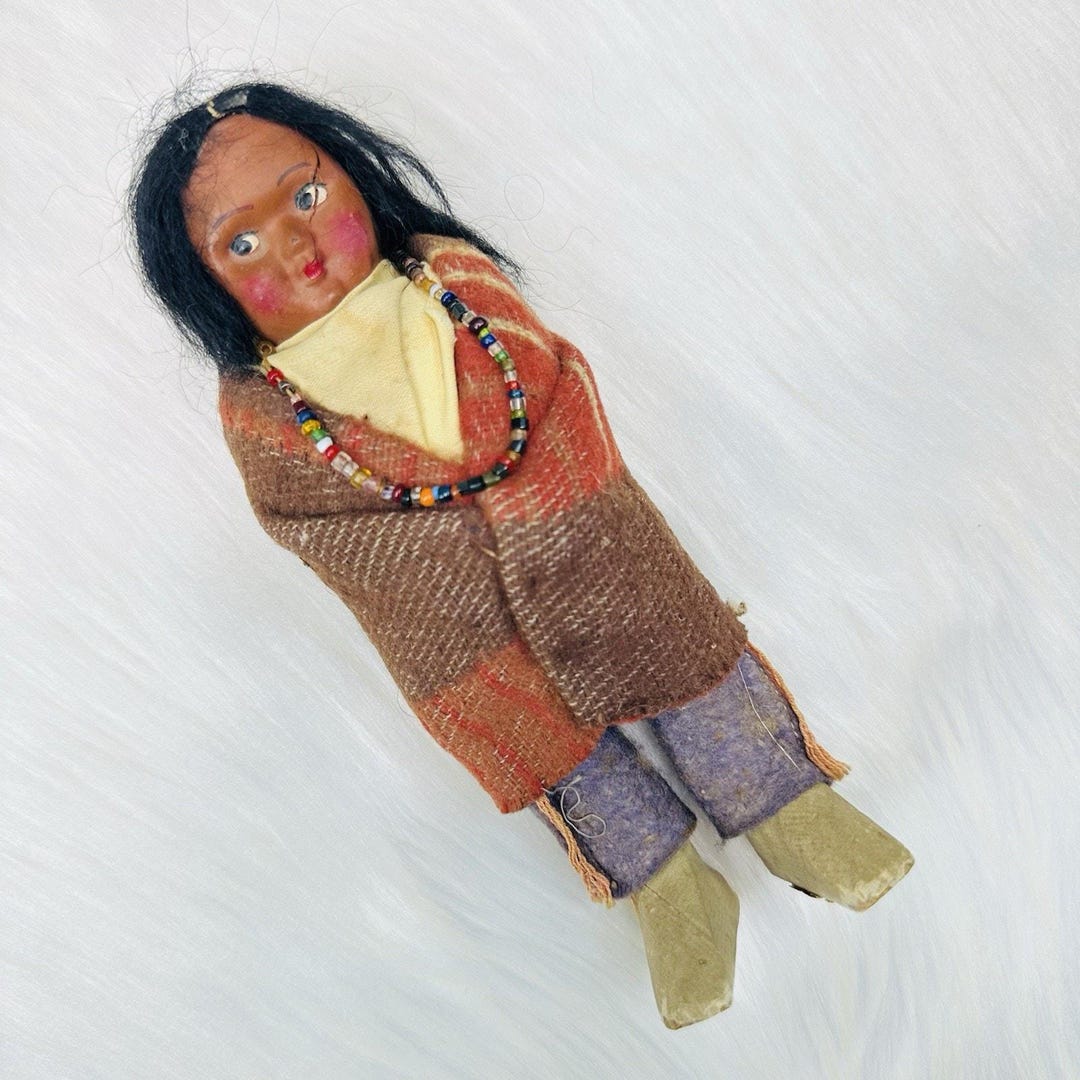 Vintage 1940’s Skookum Native American Souvenir Doll - Etsy