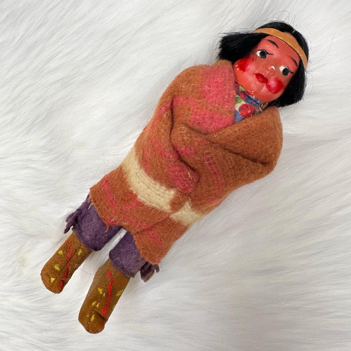 Vintage 1940’s Skookum Native American Souvenir Doll - Etsy