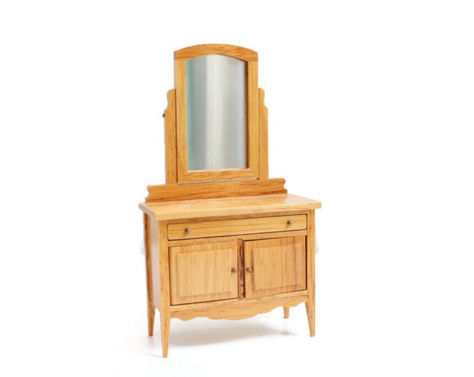 Dollhouse Vanity or Wash Stand With Mirror Wood 1:12 - Etsy