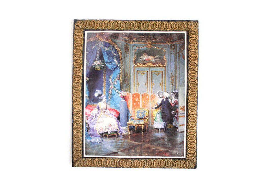 Dollhouse Large Lucio Rossi Painting, Rococo-style, 1:12, Vintage - Etsy
