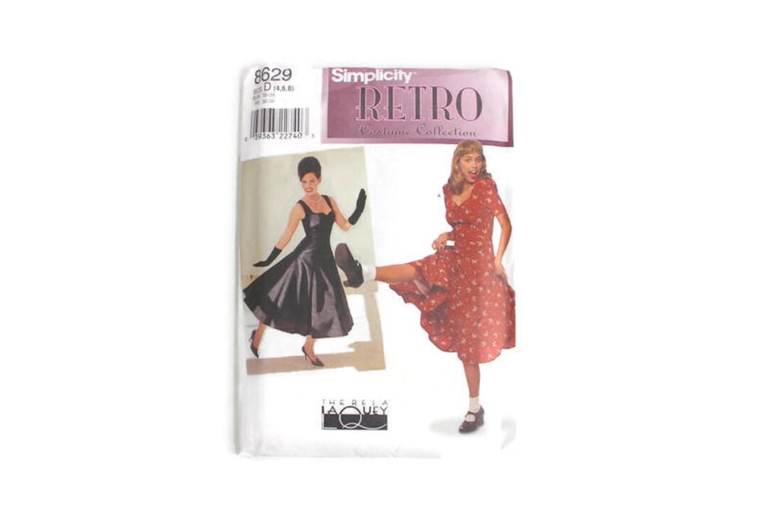 Simplicity Retro Costume Collection Dress Sewing Pattern 8629, Swing ...