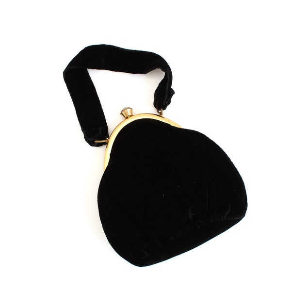 Black Velvet Purse - Etsy