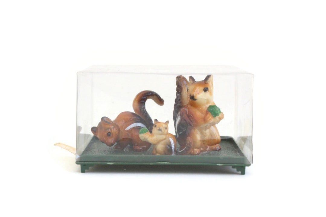 Miniature Chipmunk Family Figurines, Vintage - Etsy