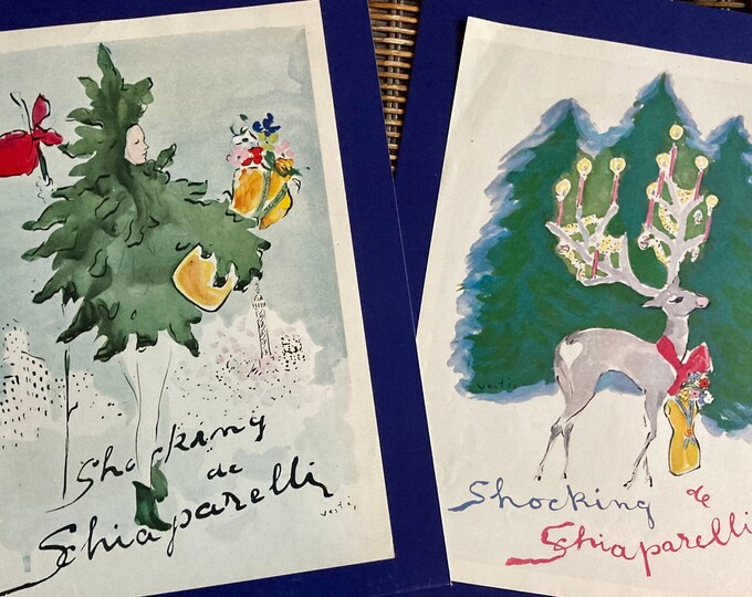 TWO Vintage Schiaparelli Shocking Christmas Ads - Etsy