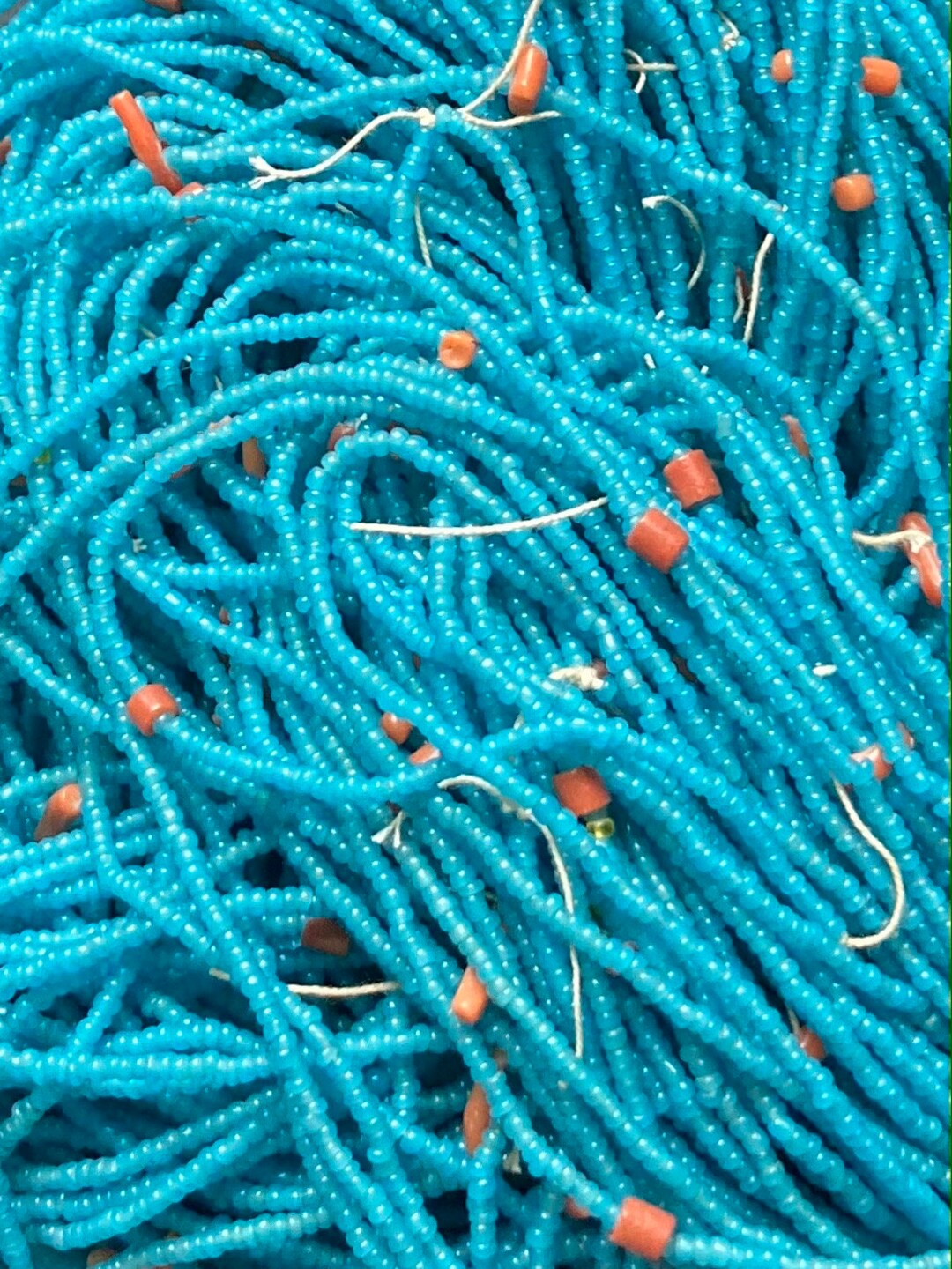 Blue 20 Bpi - RARE Greasy Aqua - Vintage Venetian Glass Seed Beads - Etsy