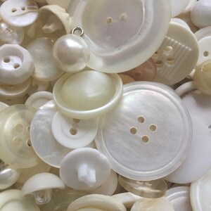 Vintage Buttons - Box of 150+ White Buttons From France - Etsy