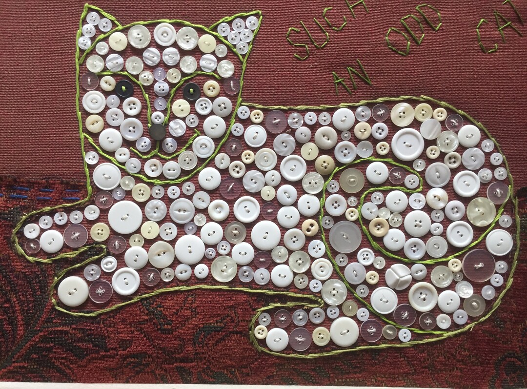 Vintage Mary Teeter 2003 Folk Art "such an Odd Cat" - Etsy