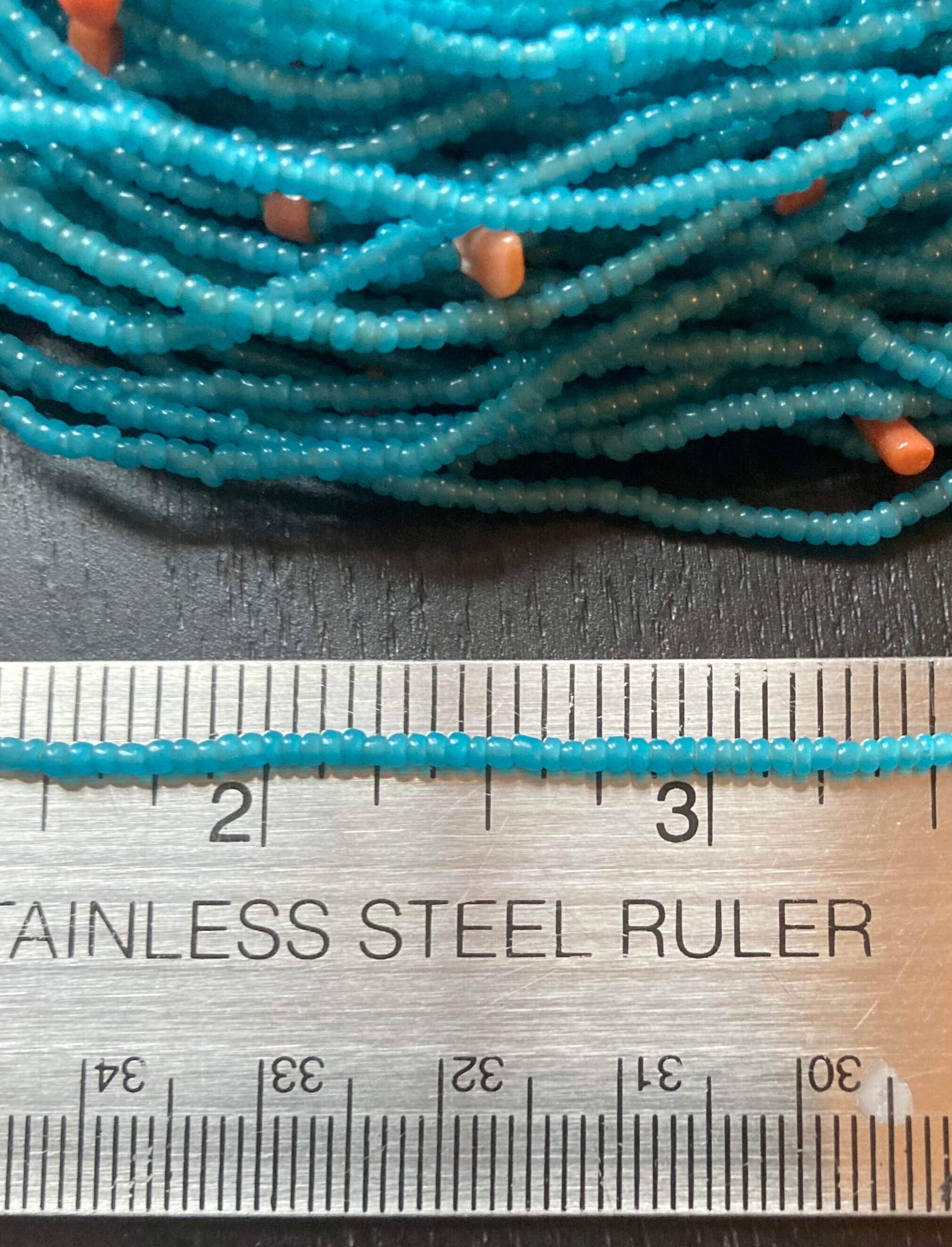 Blue 20 Bpi - RARE Greasy Aqua - Vintage Venetian Glass Seed Beads - Etsy