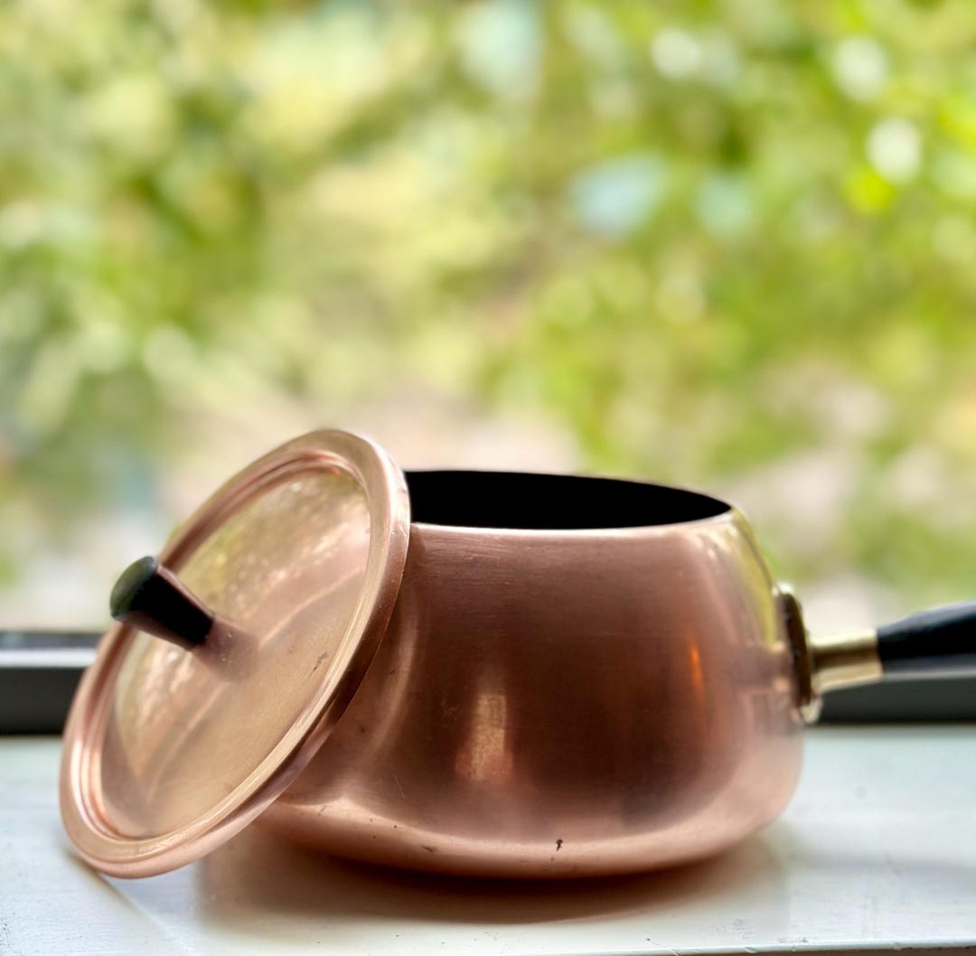 Vintage Italian Copper Pot With Lid - Etsy