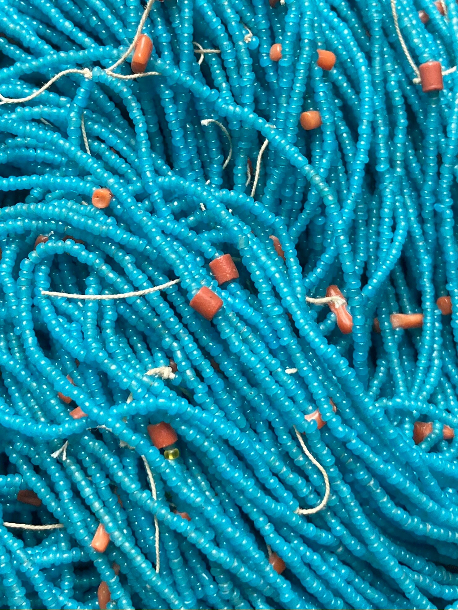 Blue 20 Bpi - RARE Greasy Aqua - Vintage Venetian Glass Seed Beads - Etsy