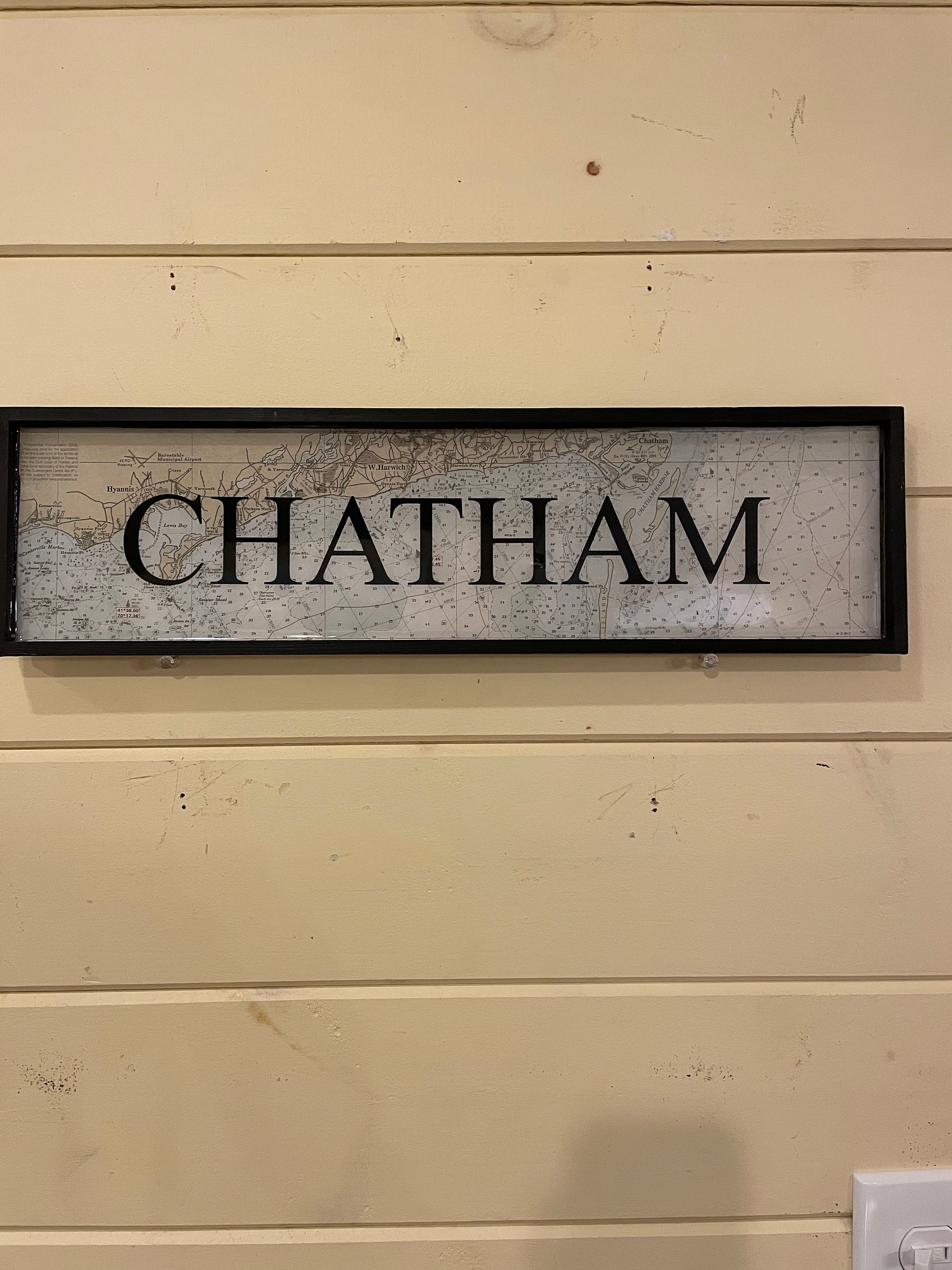 Chatham Sign Using Reclaimed Chart in Wooden Frame With - Etsy