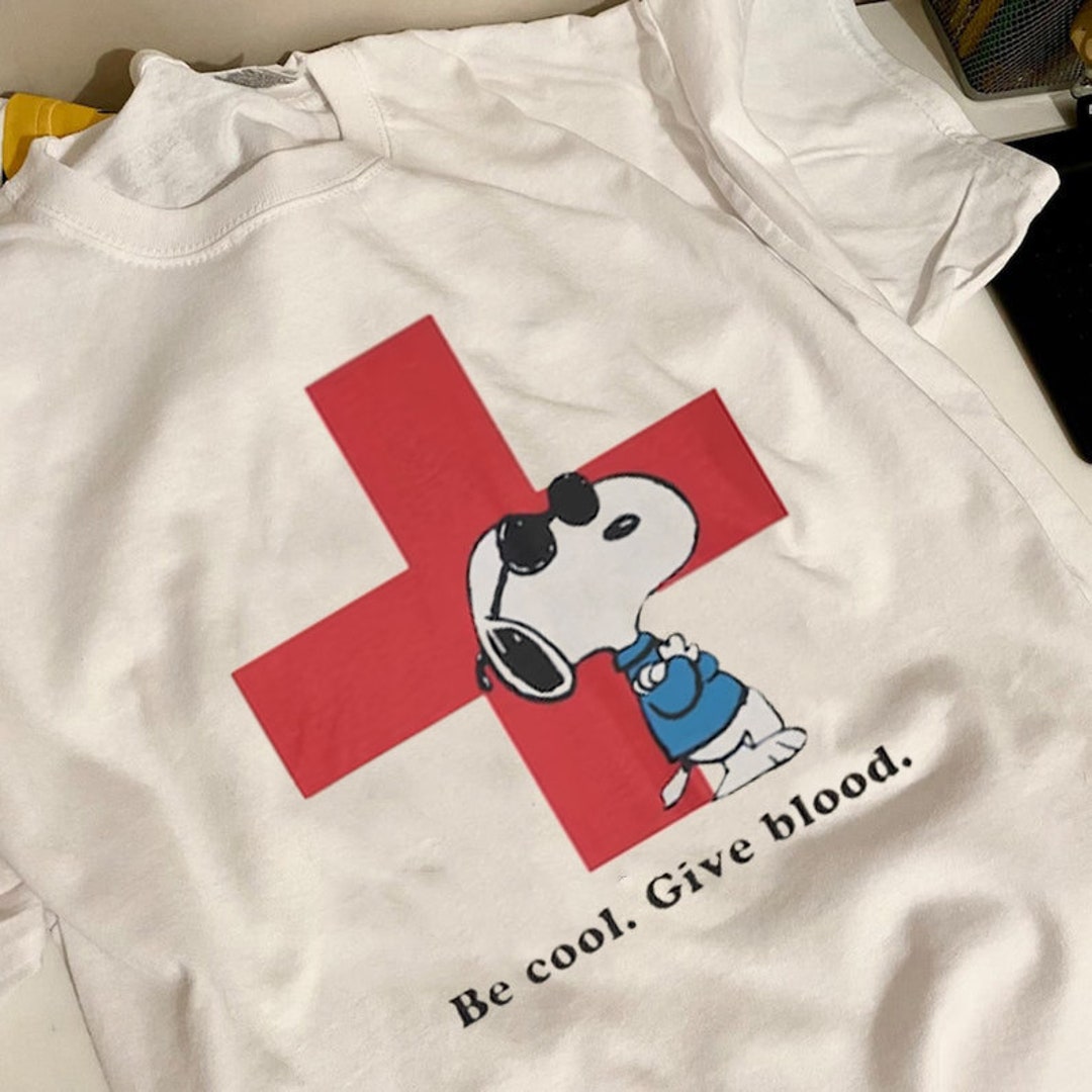 American Red Cross Snoopy Give Blood Shirt Snoopy Donate - Etsy