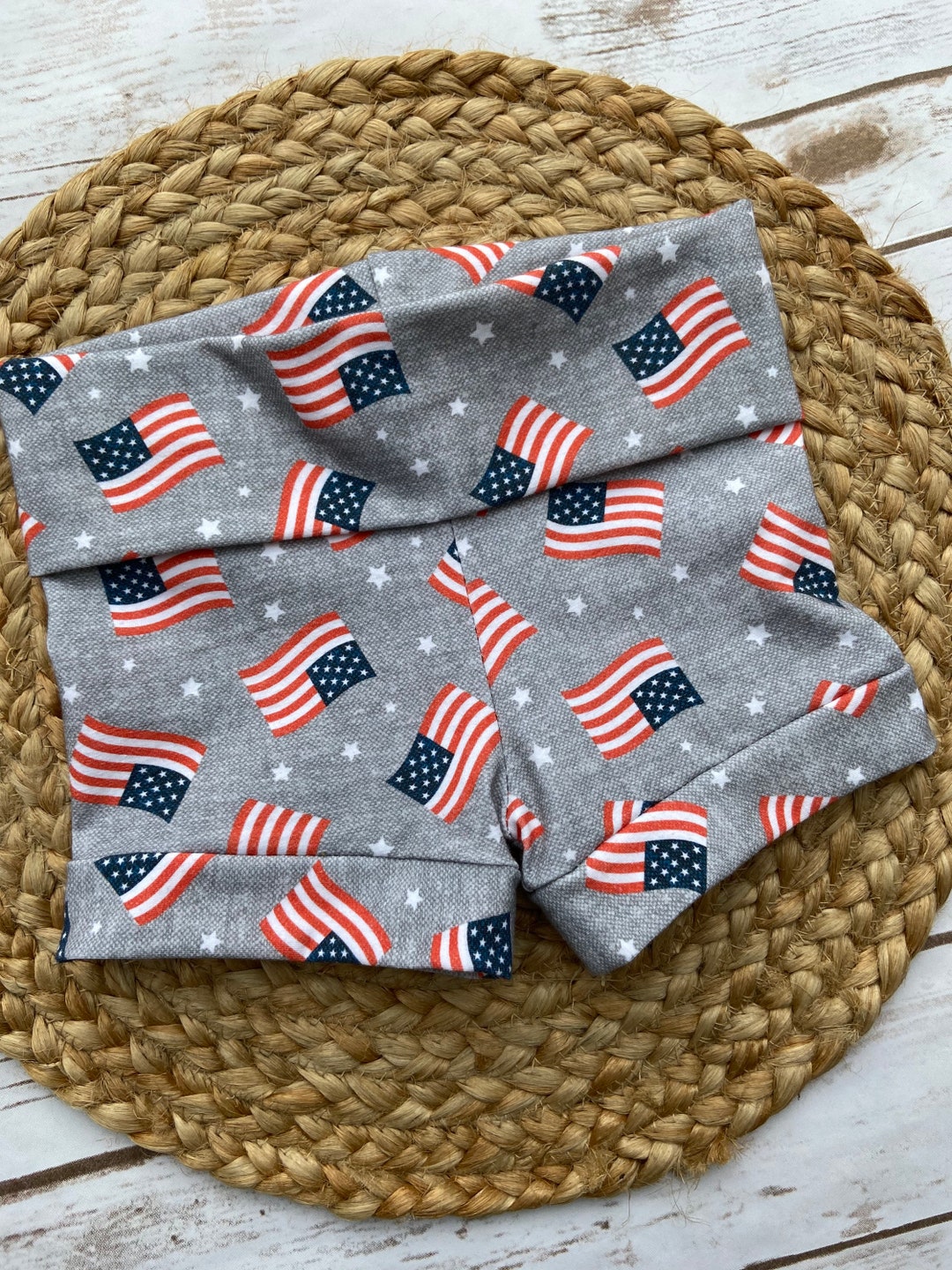 Flag Shorties // 4th of July Shorts for Baby and Toddler - Etsy