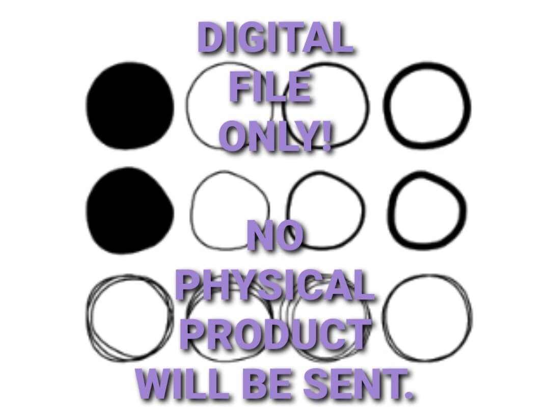 Imperfect circle digital cut file silhouette cricut adobe | Etsy