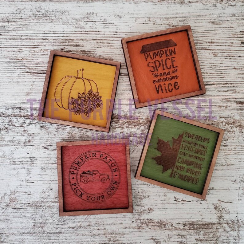 Fall Autumn Miniature Framed Wood Signs Mini Scale Farmhouse | Etsy