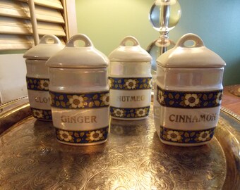 Vintage spice jars | Etsy