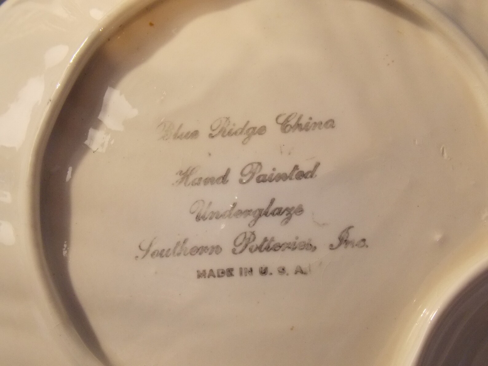 BLUE RIDGE CHINA Southern Potteries Hand Painted Shell | Etsy