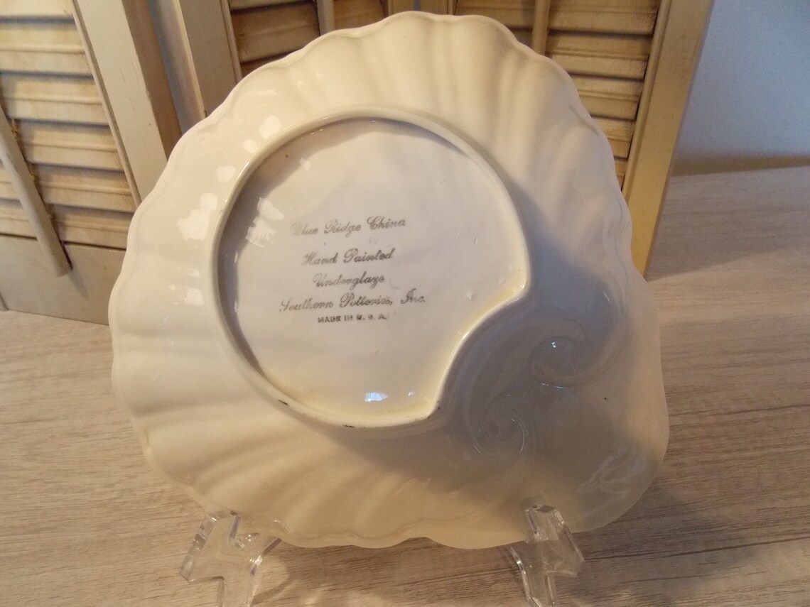 BLUE RIDGE CHINA Southern Potteries Hand Painted Shell | Etsy