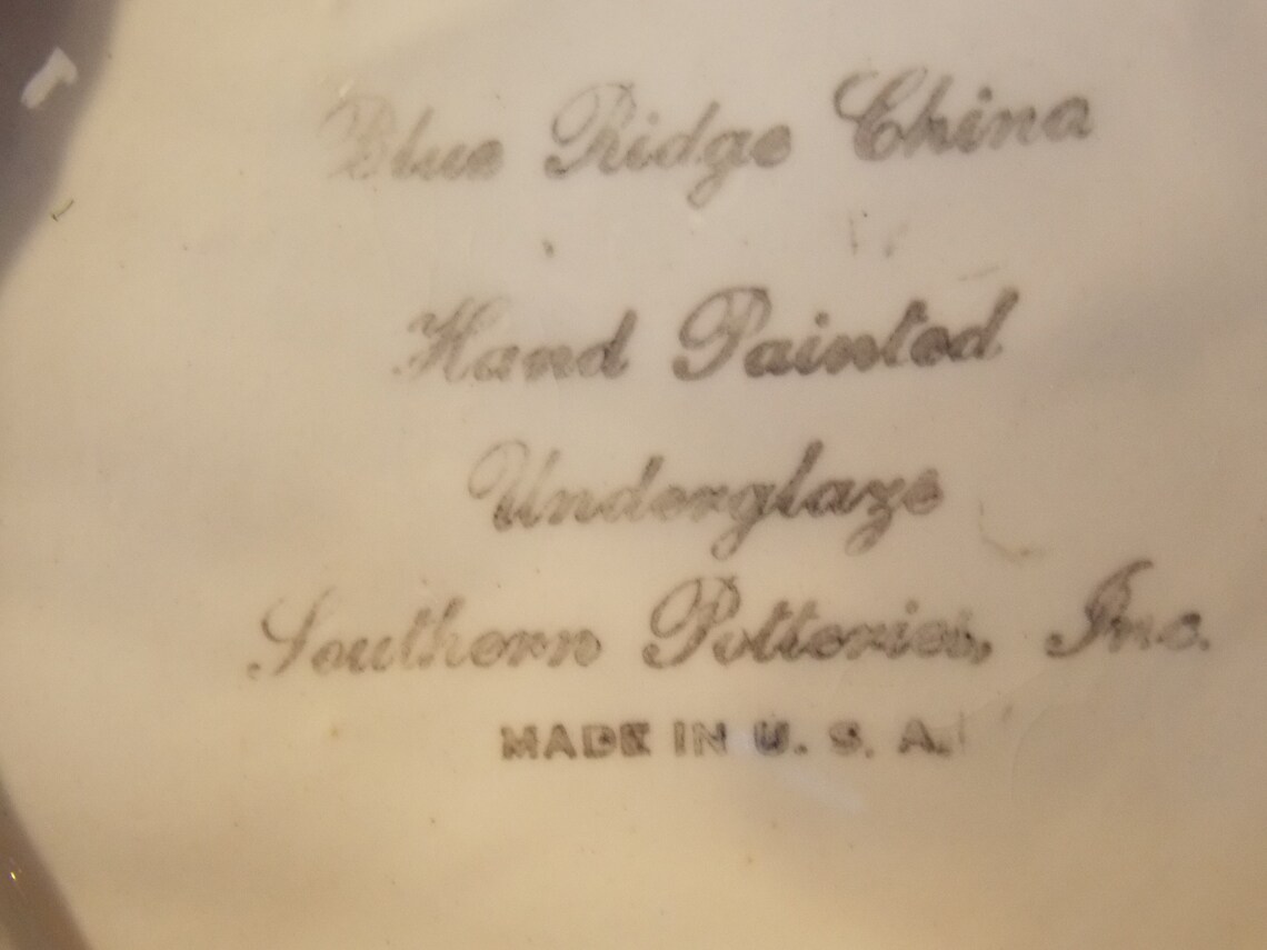 BLUE RIDGE CHINA Southern Potteries Hand Painted Shell | Etsy