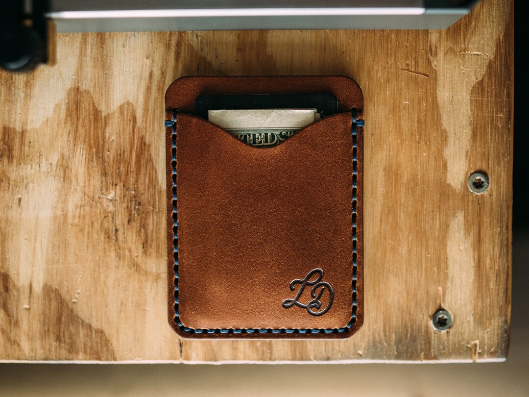 The Casey Leather Card Holder Leather Card Sleeve Leather Slim Wallet ...