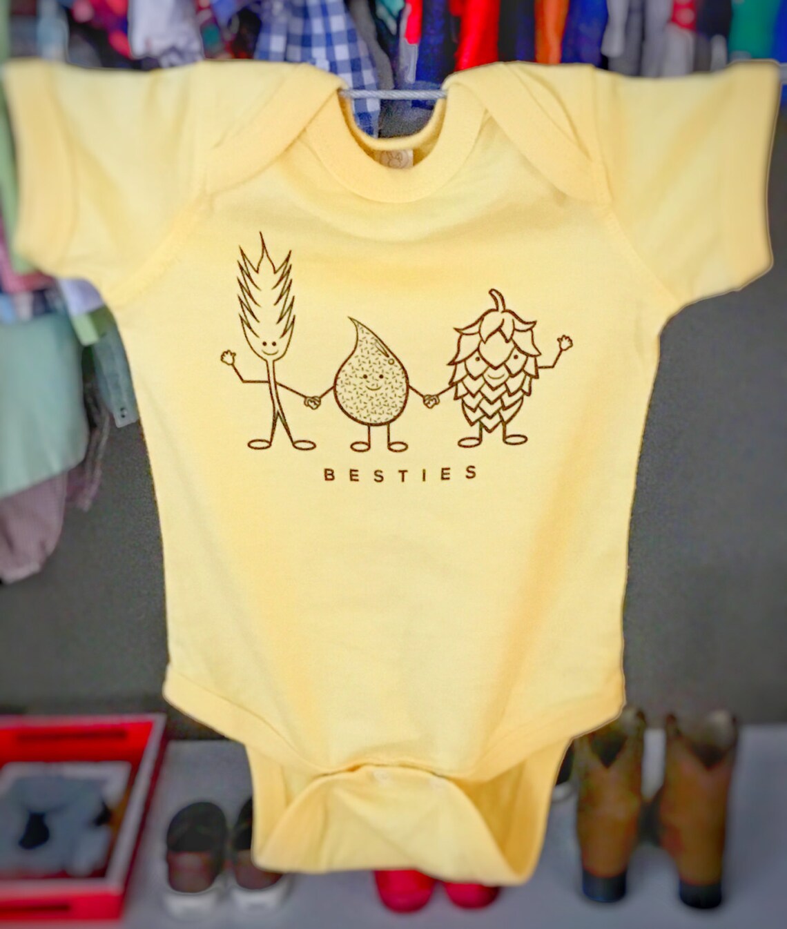 Craft Beer Baby Bodysuit besties Premium Screen - Etsy