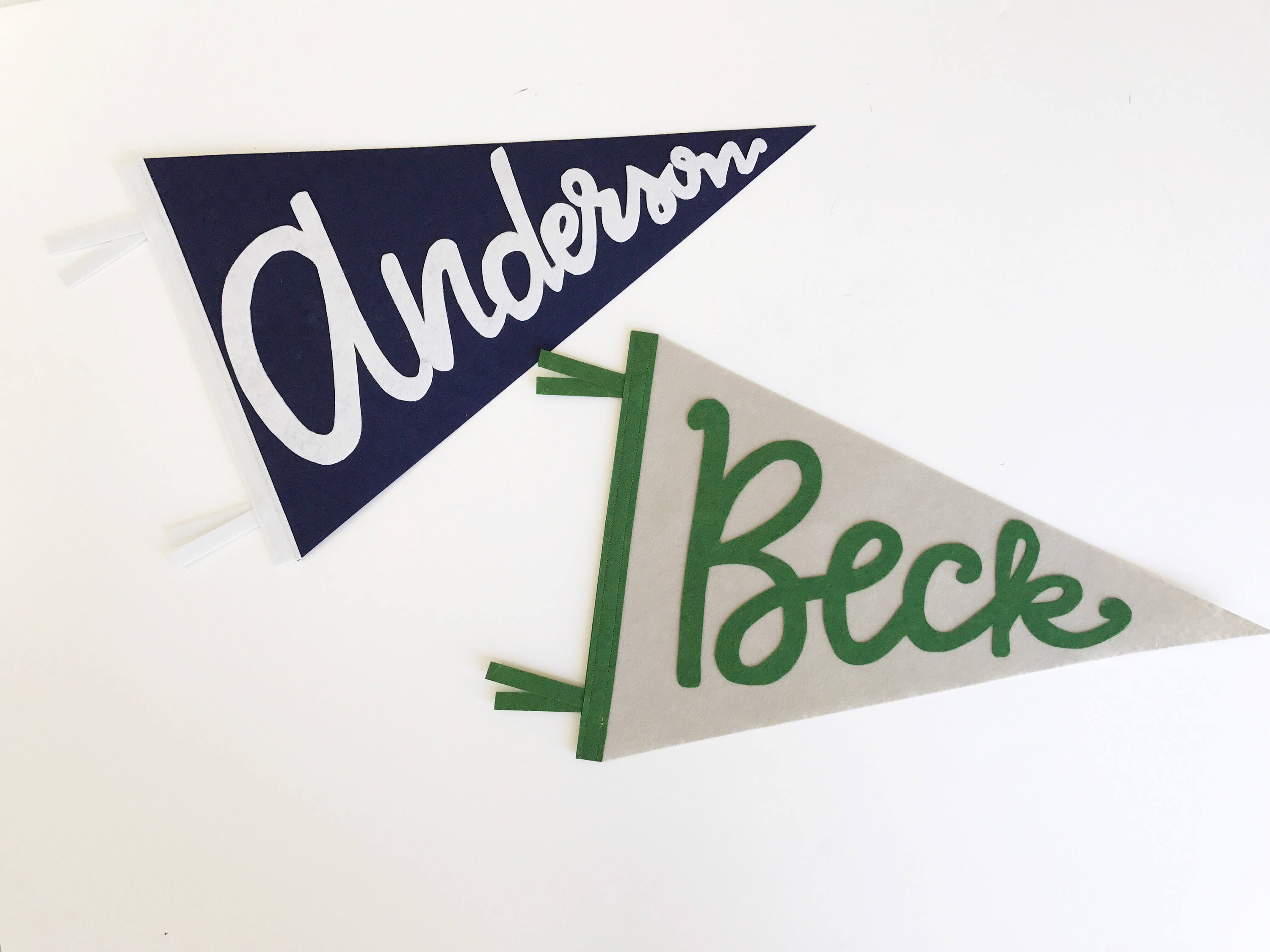 Custom Felt Pennant Personalized Name Pennant Modern | Etsy