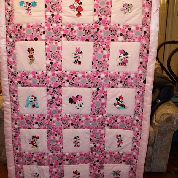 Minnie Mouse Pink Panel - Etsy