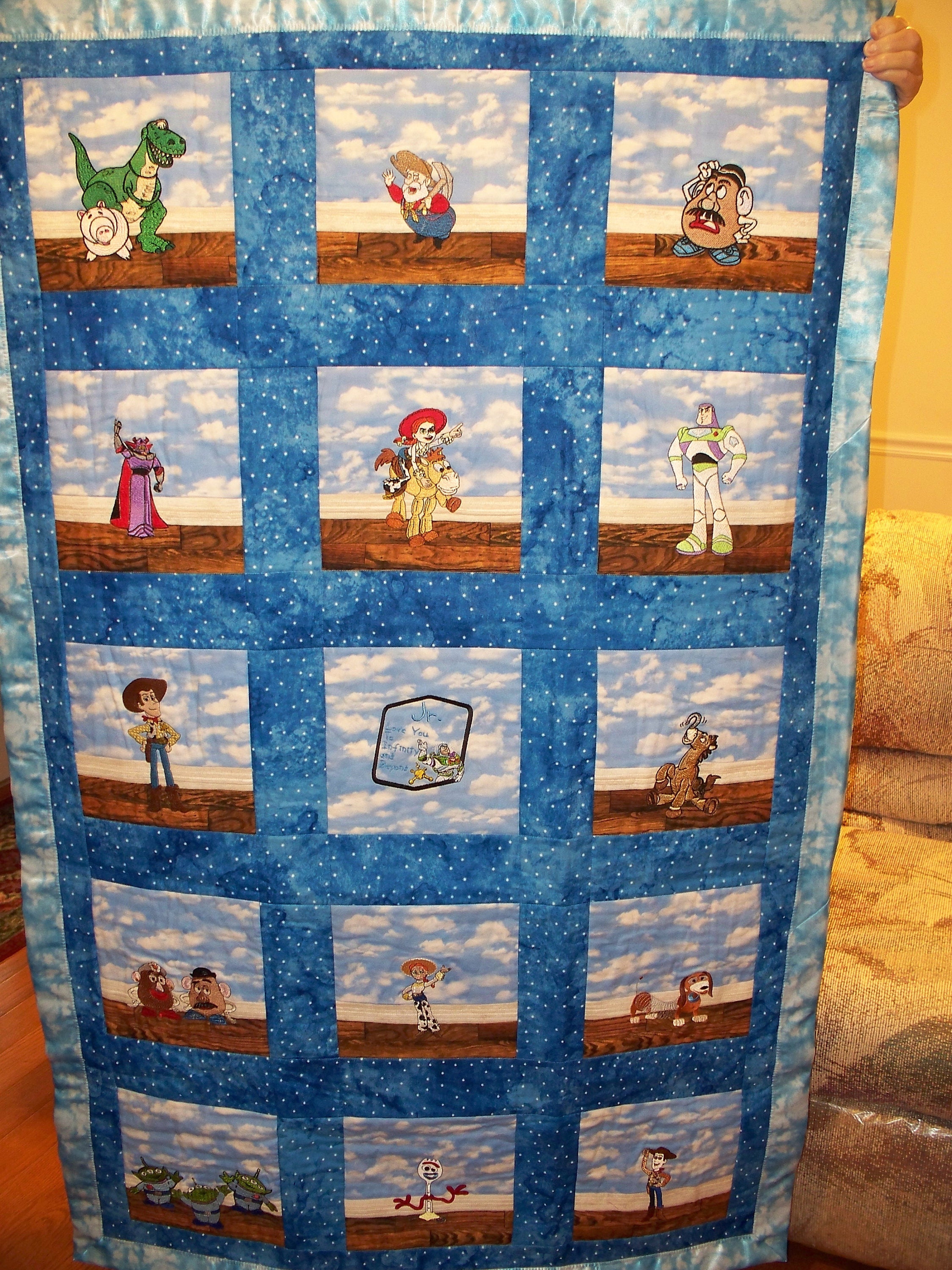 Embroidered Toy Story Quilt - Etsy