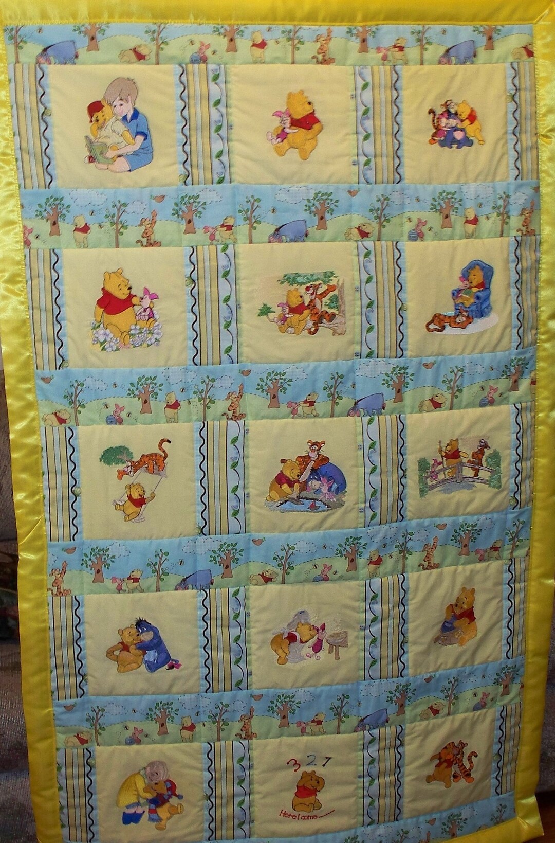 EMBROIDERED BABY QUILT - Etsy