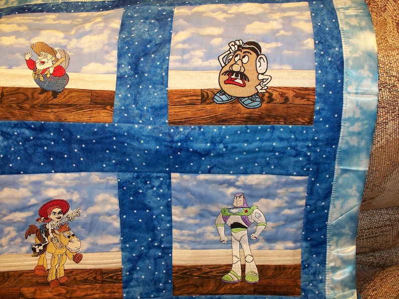 Embroidered Toy Story Quilt - Etsy