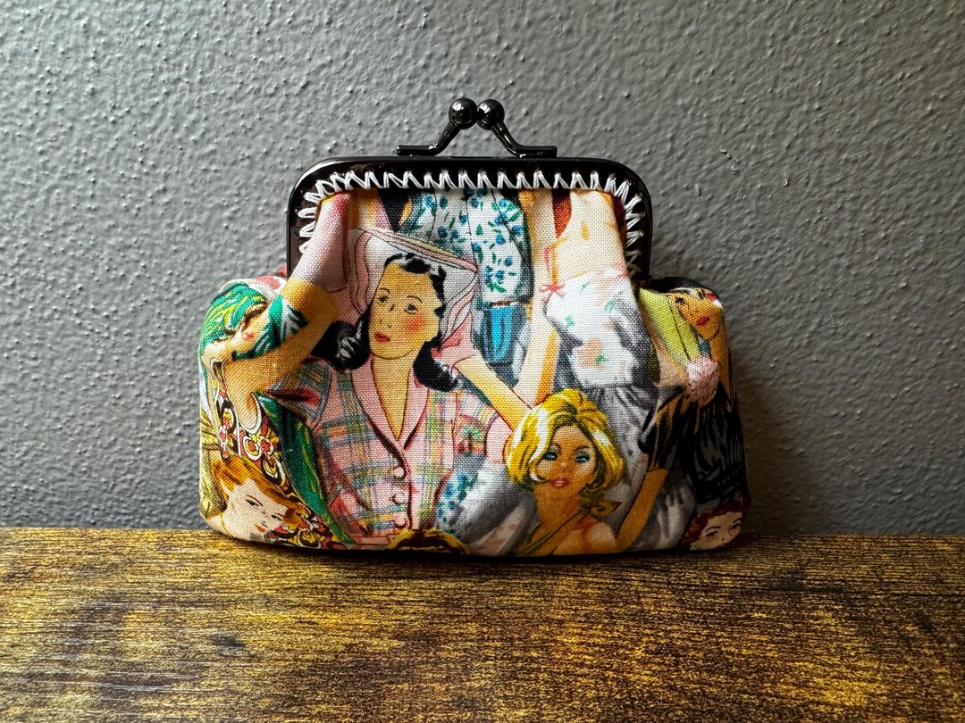 Vintage Ladies Print Coin Purse - Etsy