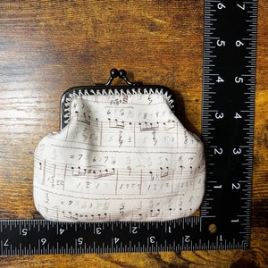 Music Notes Coin Purse With Kiss Clasp - Etsy