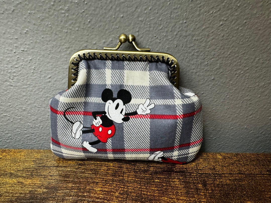 Plaid Mickey Mouse Coin Purse - Etsy