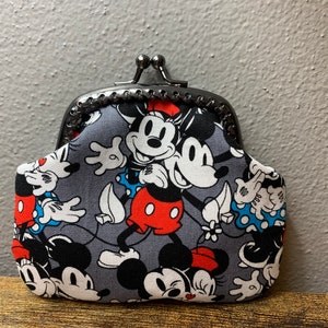 Mickey and Minnie Mouse Coin Purse | Etsy
